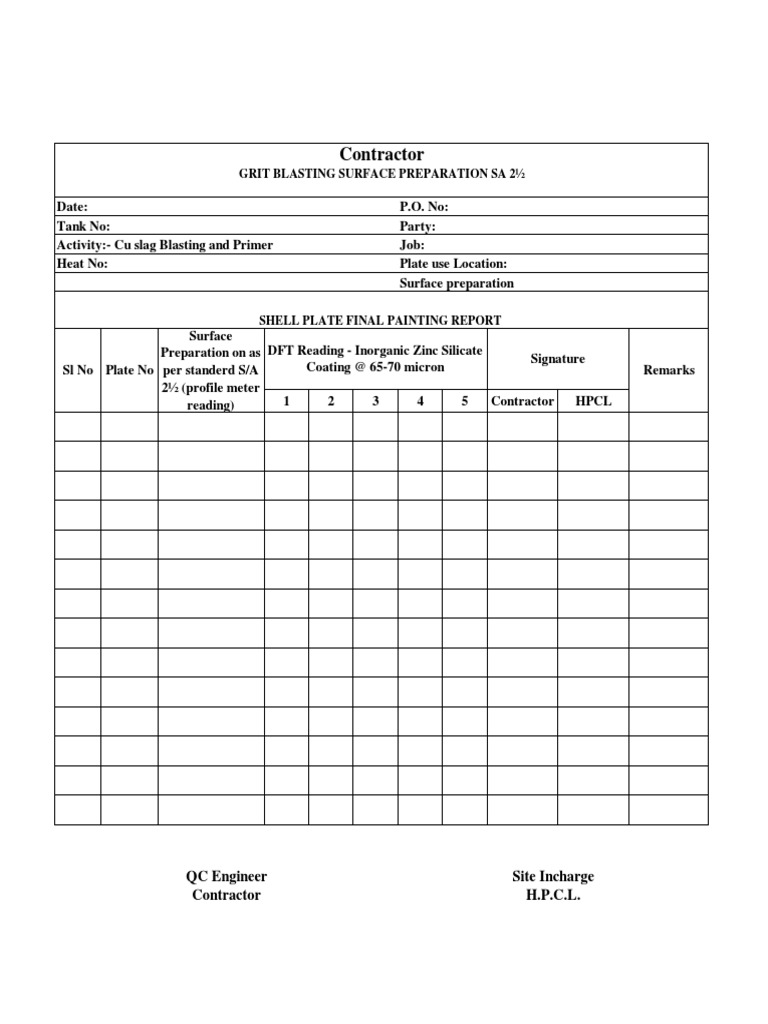 Grit Blasting Surface Prep Report | PDF | Law