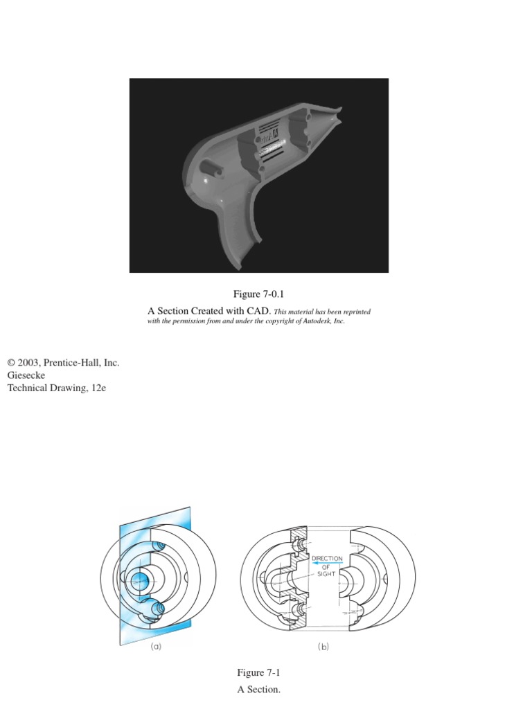 Chapter - 07 - Section Views | PDF | Technical Drawing | Manufactured Goods