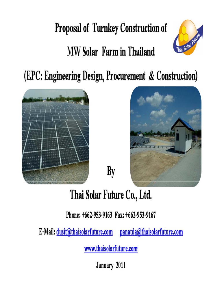 English Solar Farm Proposal by TSF-Jan 2011 | PDF | Photovoltaics ...