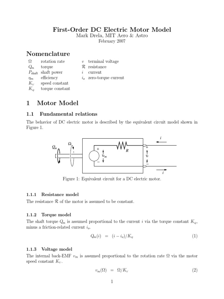 DC Motor Model Analysis by Hisham Abulafi | PDF | Science & Mathematics ...