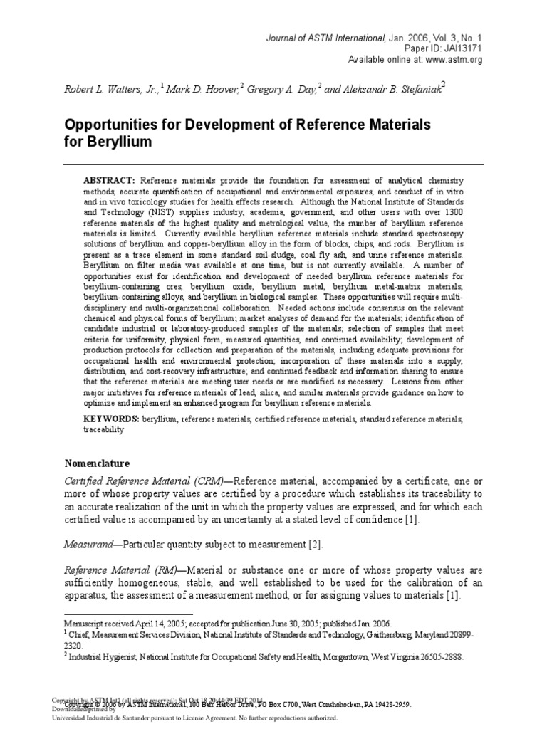 ASTM | PDF | Calibration | Metrology