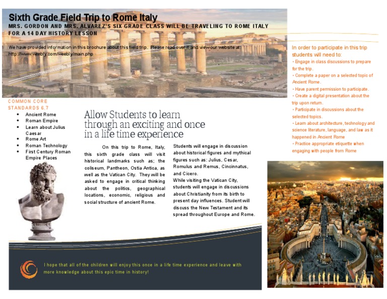 Rome Brochure Front | PDF | Roman Empire