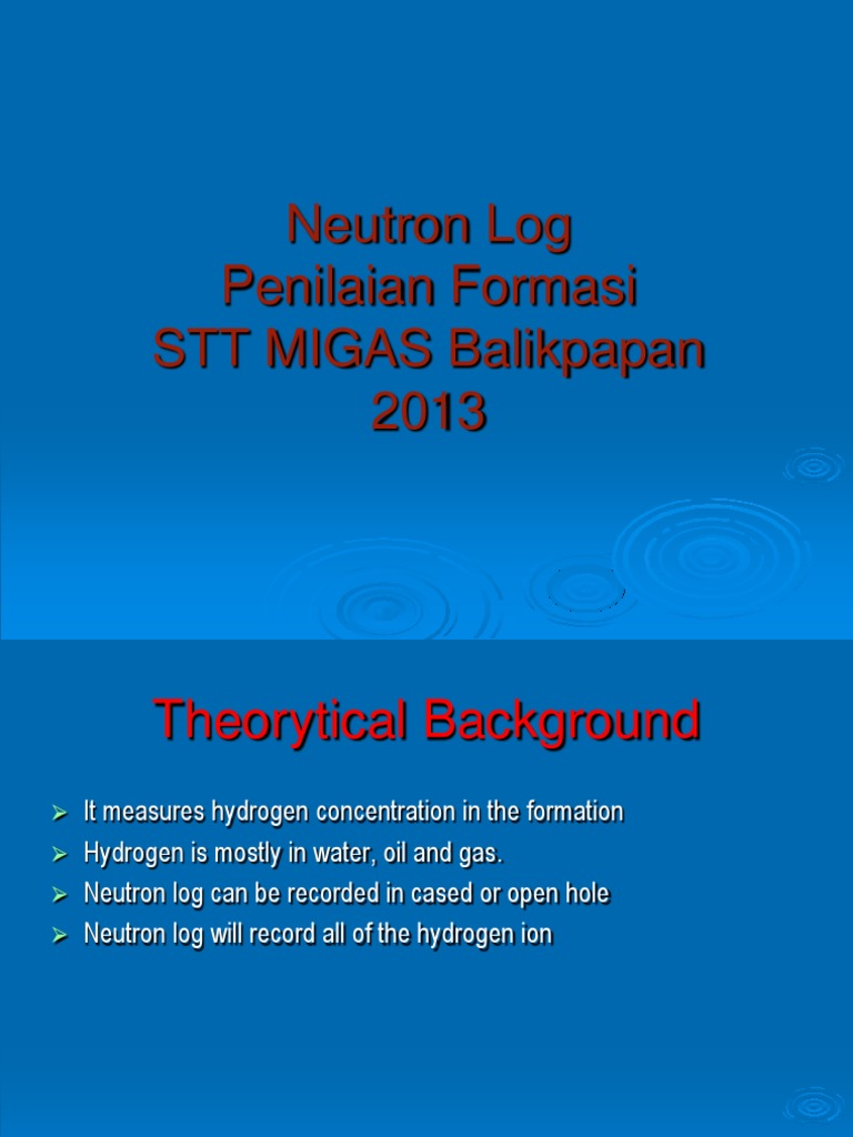 Neutron Log Analysis Guide | PDF