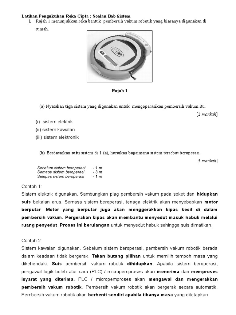 Reka Cipta Pembersih Vakum Robotik | PDF | Sains & Matematika