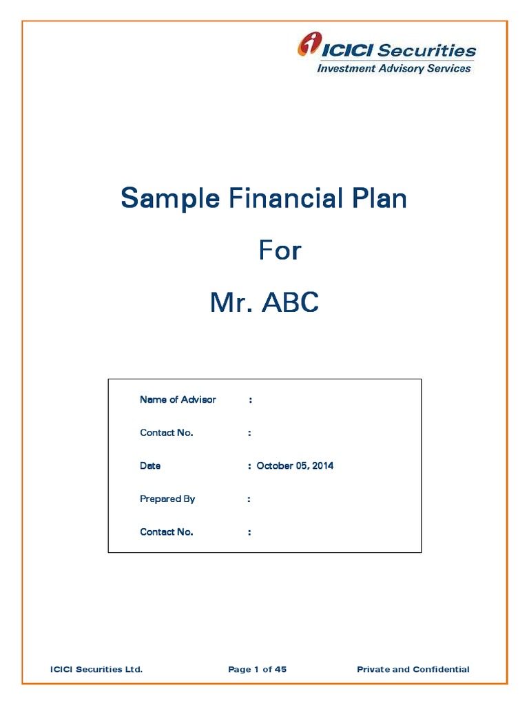Sample Financial Plan | PDF | Life Insurance | Insurance