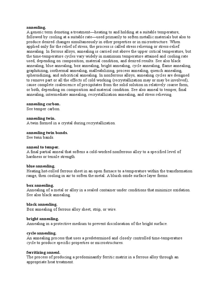 Types of Annealing | Download Free PDF | Annealing (Metallurgy ...
