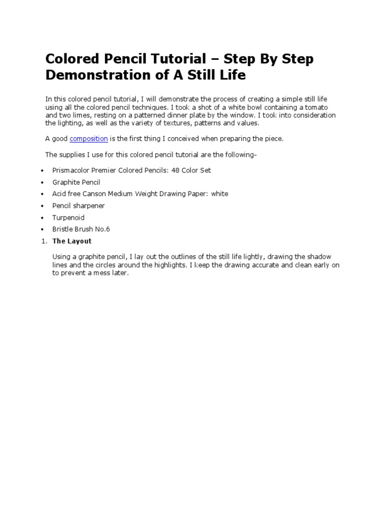 Colored Pencil Tutorial | PDF | Communication Design | Graphic Design