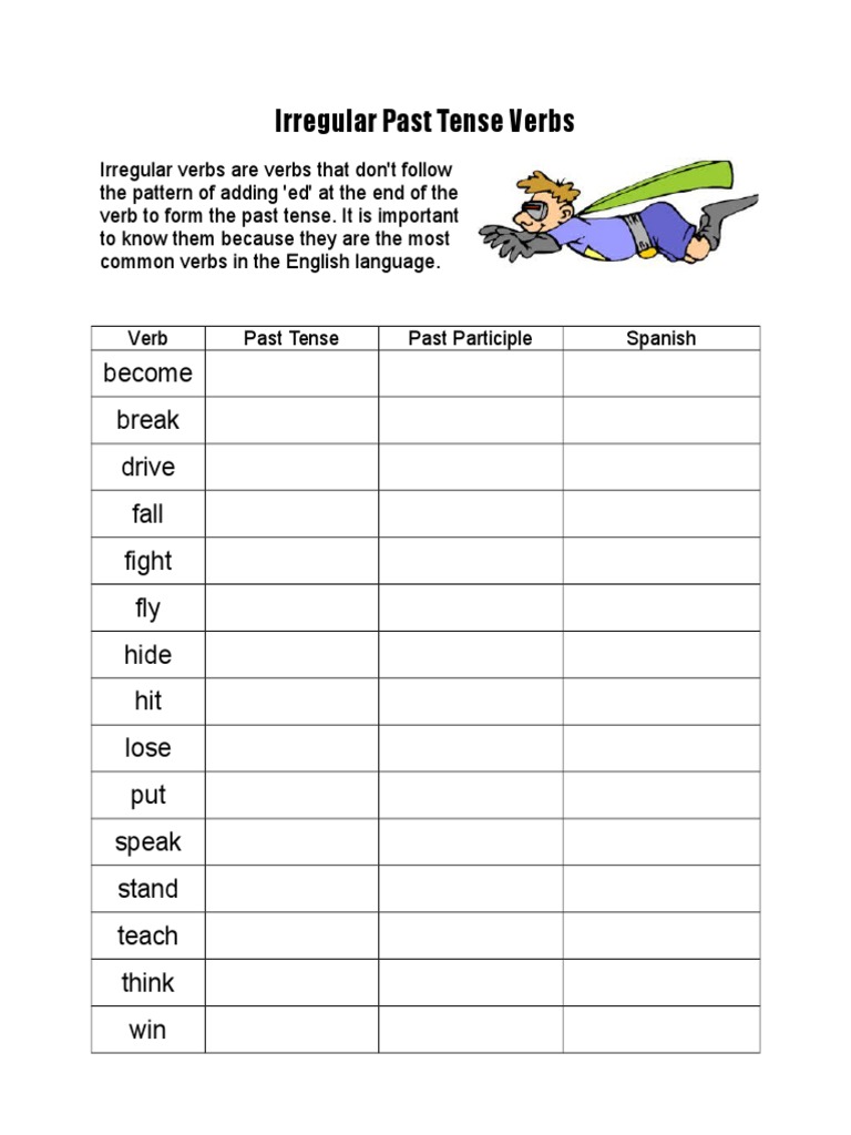 Irregular Past Tense Verbs Guide | PDF