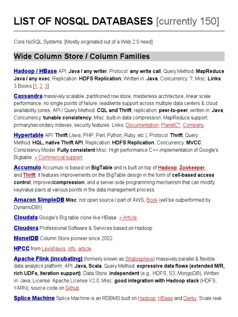 NOSQL Databases | PDF | No Sql | Apache Hadoop