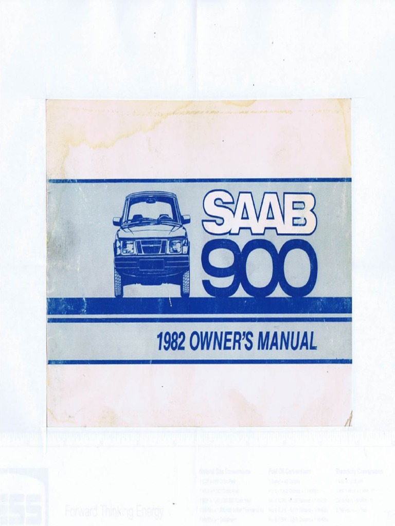 1982 Saab 900 Turbo - Owners Manual + APC Supplement (OCR) | PDF ...