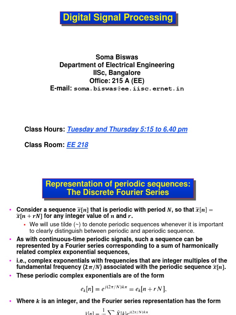 Digital Signal Processing Lectures | PDF