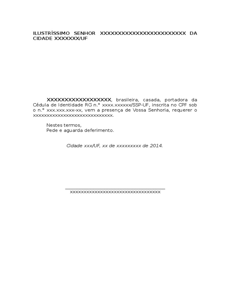 Modelo de Requerimento Simples | PDF