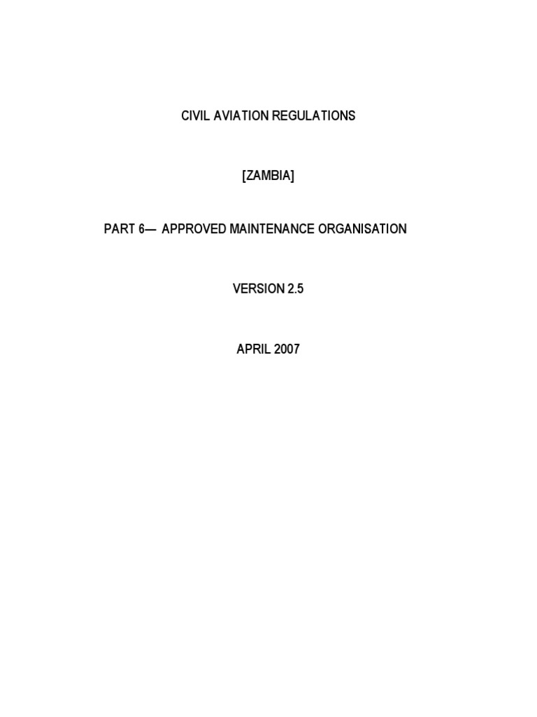 Civil Aviation Regulations | PDF