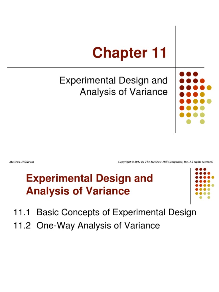 QMT11 Chapter 11 Experimental Design and ANOVA | PDF | Experiment ...