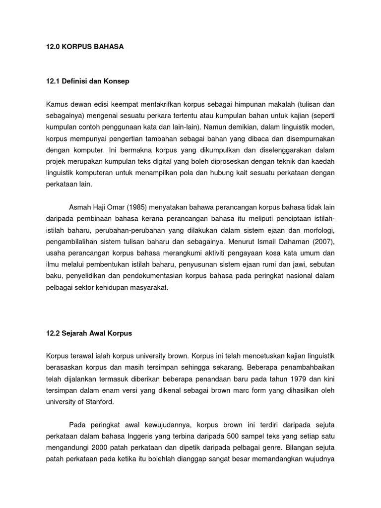Korpus Bahasa | PDF