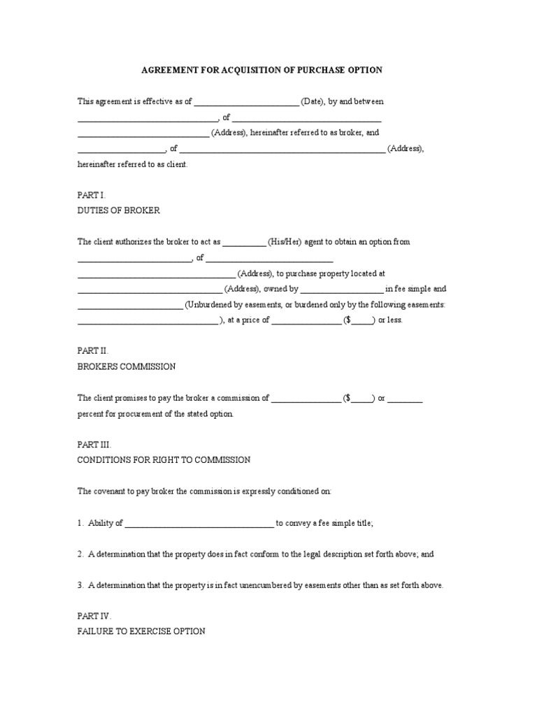 Form 4042 | PDF | Easement | Option (Finance)