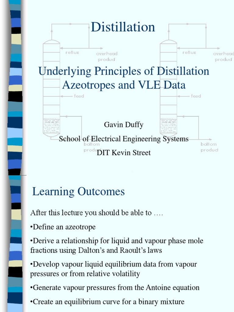 Understanding Azeotropes in Distillation | PDF | Distillation ...