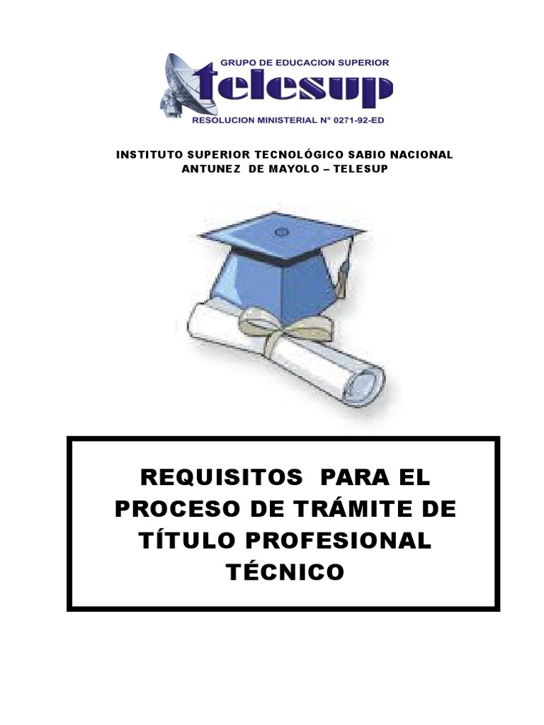 Requisitos para El TR Mite de T Tulo Profesional T Cnico2 | PDF | Educación avanzada | Negocios ...
