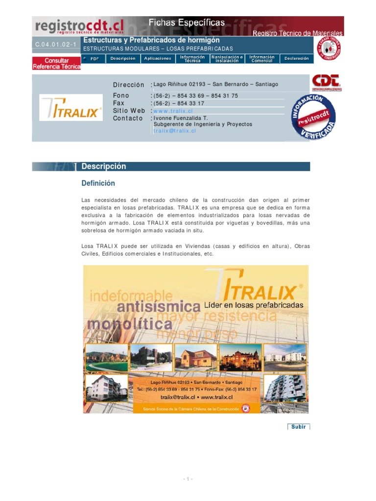 Sistema Losas Tralix