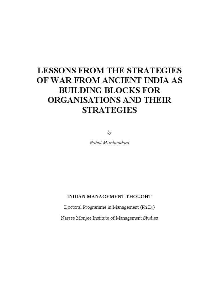 Lessons From The Art of War As Building Blocks For Business Strategy ...