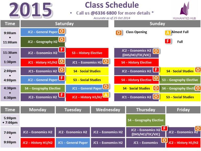 Class Schedules | PDF | Science & Mathematics