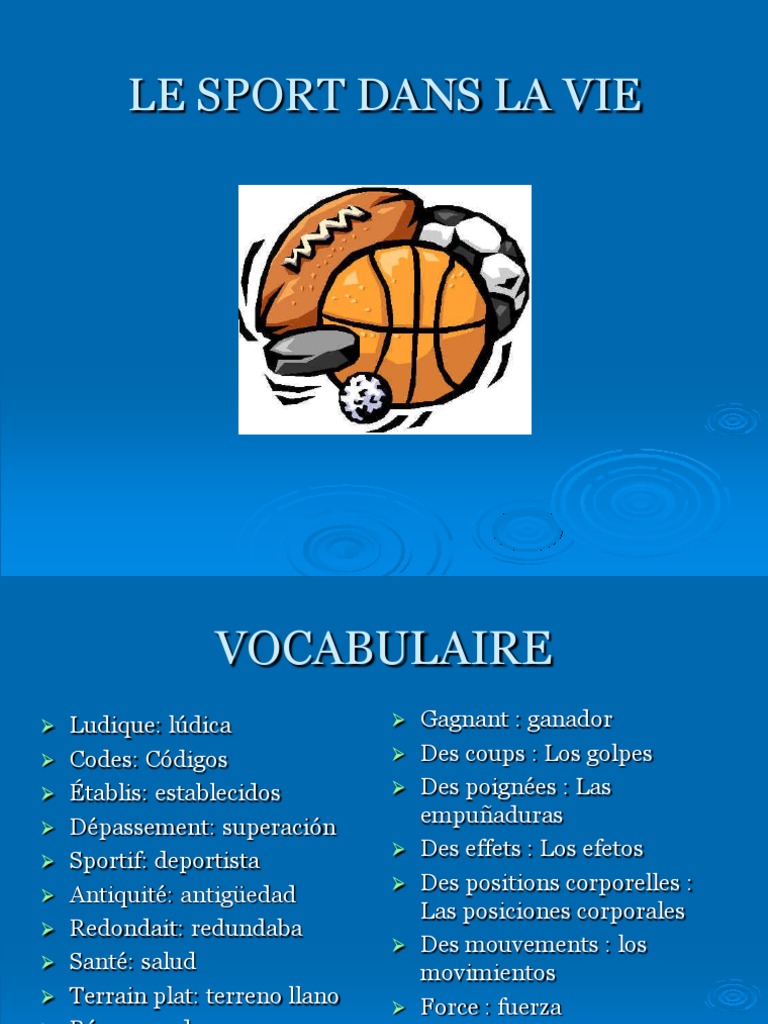 Le Sport Dans La Vie | PDF | Des sports | Loisir