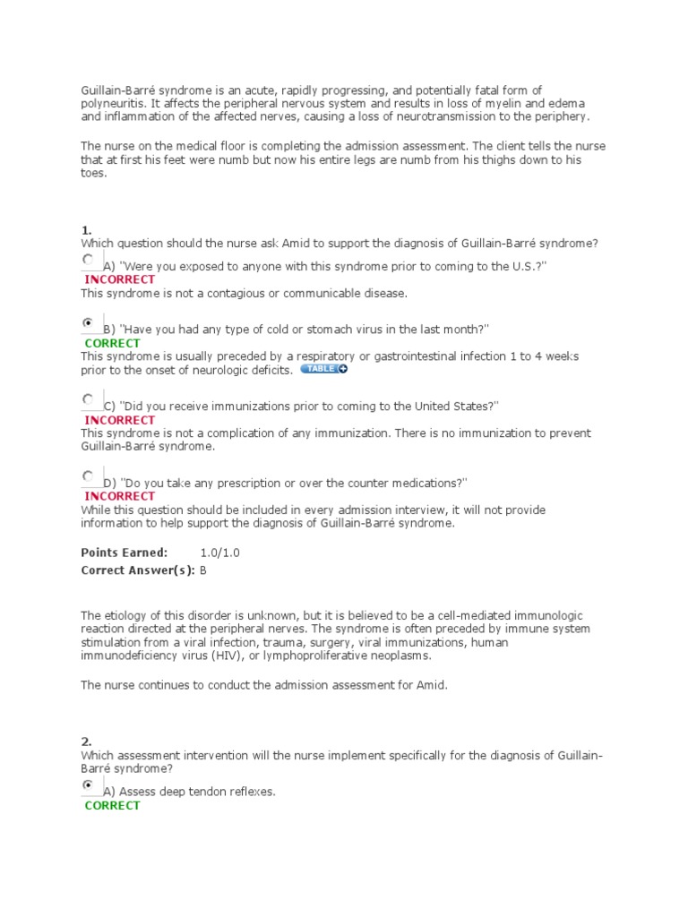 Guillain Barre Case Study | PDF | Physical Therapy | Medical Specialties