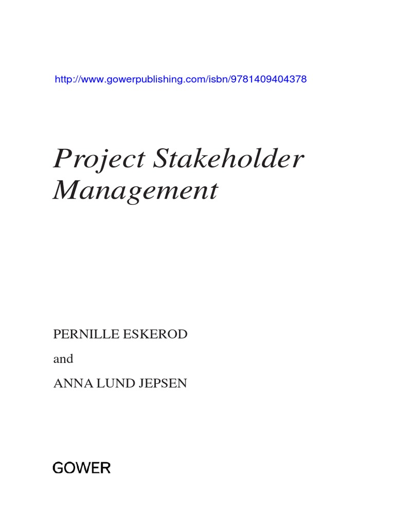 Project Stakeholder Management CH2 | Download Free PDF | Stakeholder ...