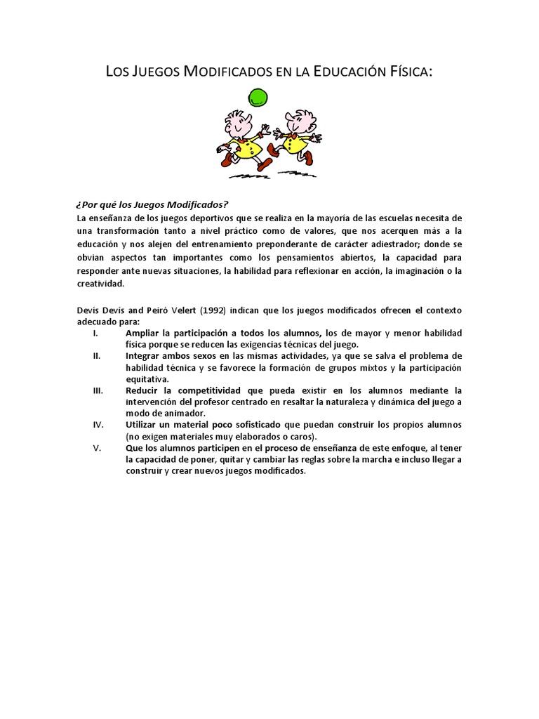Juegos Modificados Blog | PDF | Deportes | Aprendizaje