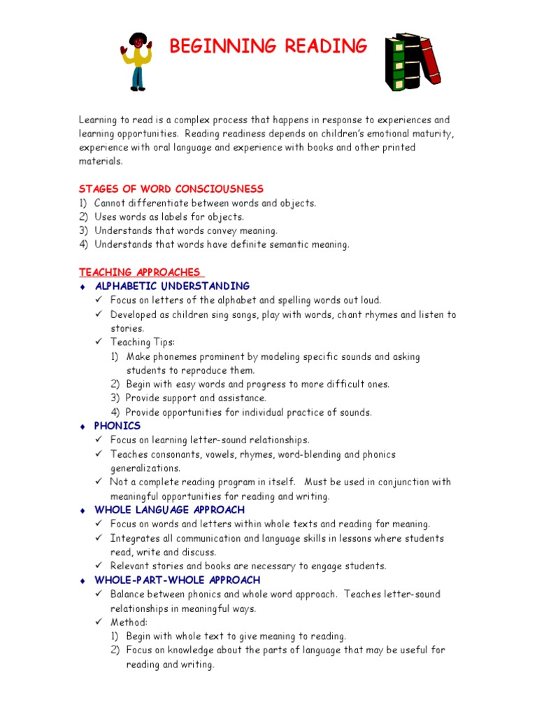Beginning Reading | PDF | Phonics | Reading (Process)
