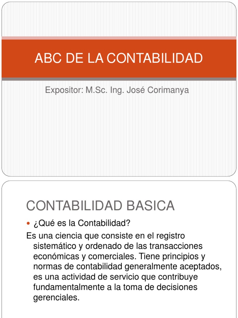 ABC de La Contabilidad | PDF | Devengo | Contabilidad