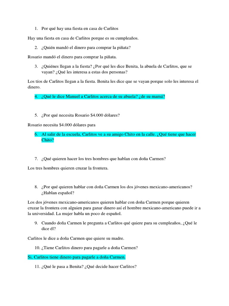 Spanish HW La Misma Luna | PDF
