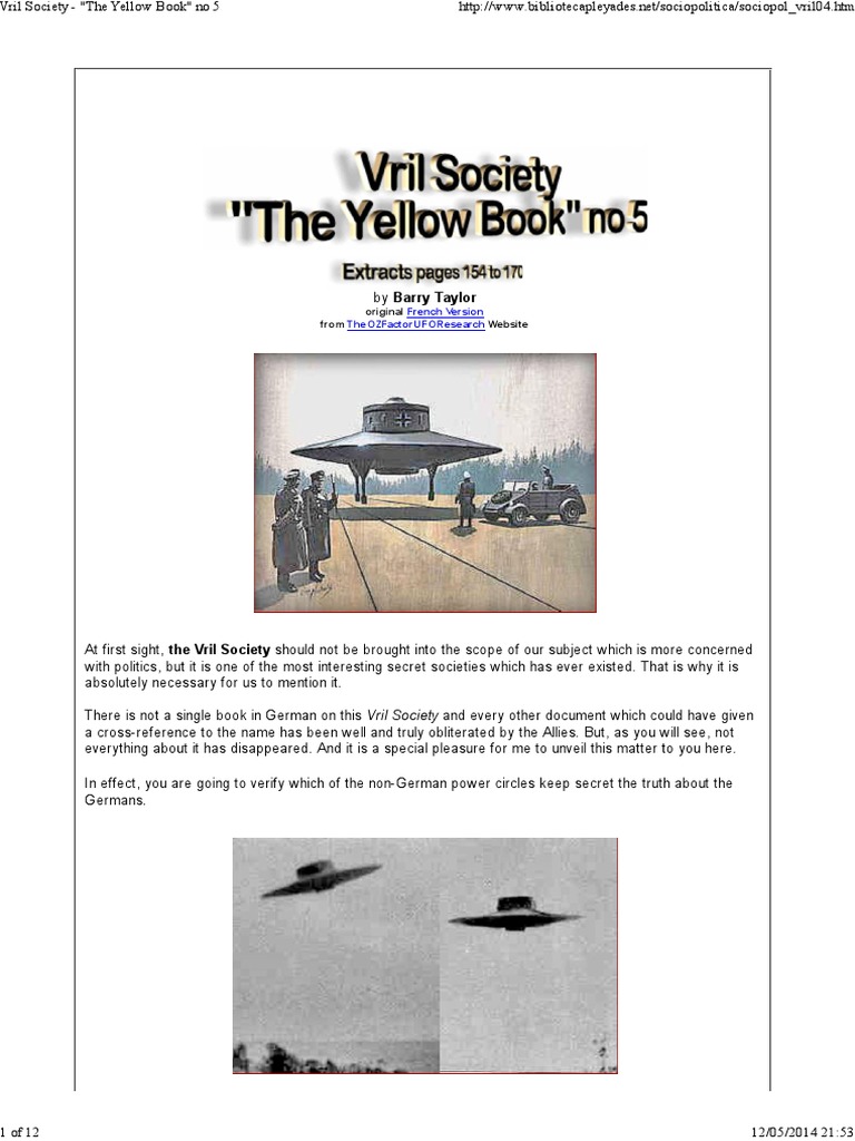 Vril Society - The Yellow Book - No 5 | PDF | Solar System ...