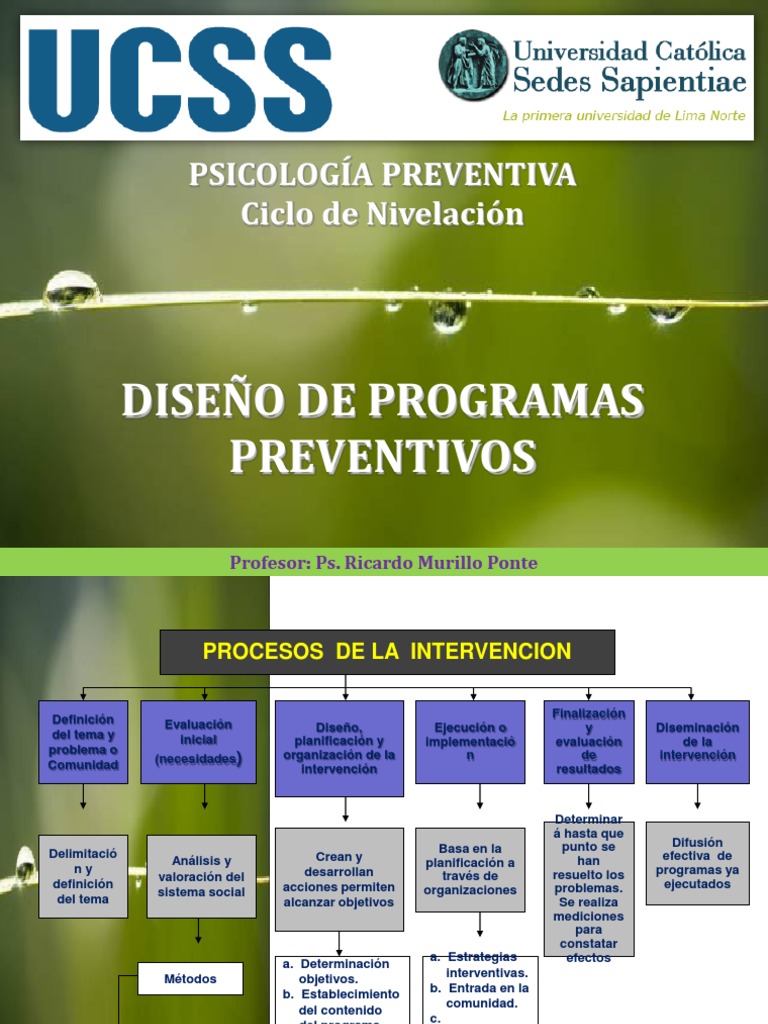 Diseño de Programas Preventivos en Psicología | PDF | Planificación | Diseño