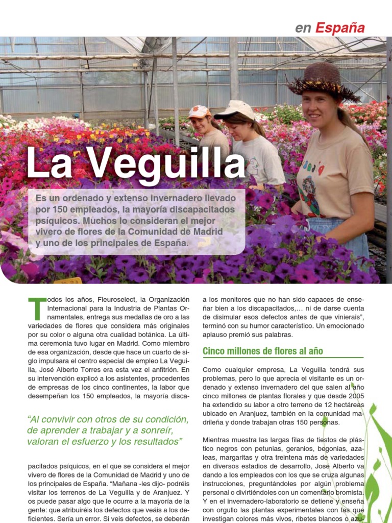 La Veguilla: Vivero Inclusivo en Madrid | PDF | Salud y bienestar ...