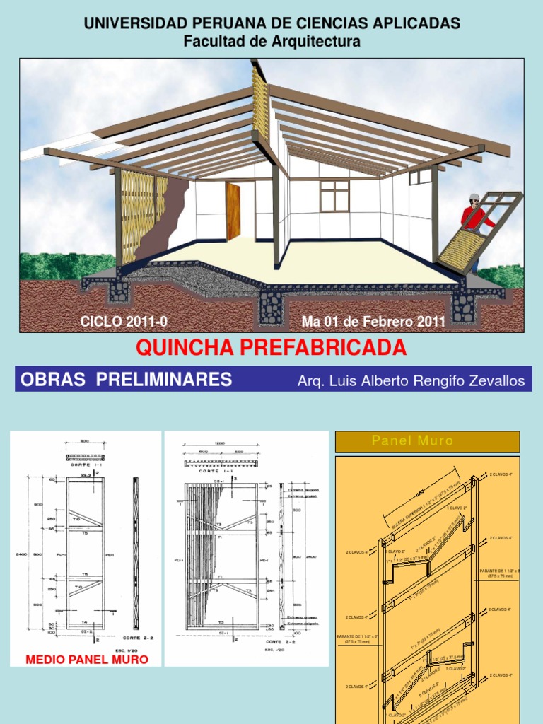 Sistema Constructivo de Quincha Prefabricada | PDF