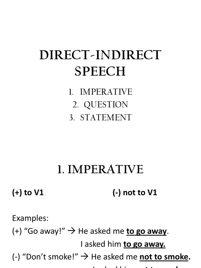 Direct and Indirect Speech Guide | PDF | Language Arts & Discipline