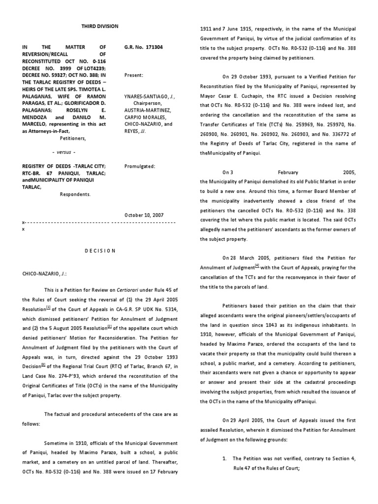 Heirs of Palagas Vs RD of Tarlac | PDF