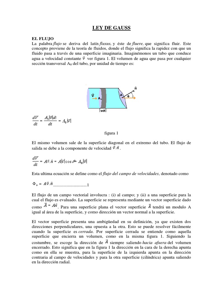 Ley de Gauss-Fisica 2 | PDF | Campo eléctrico | Electrostática
