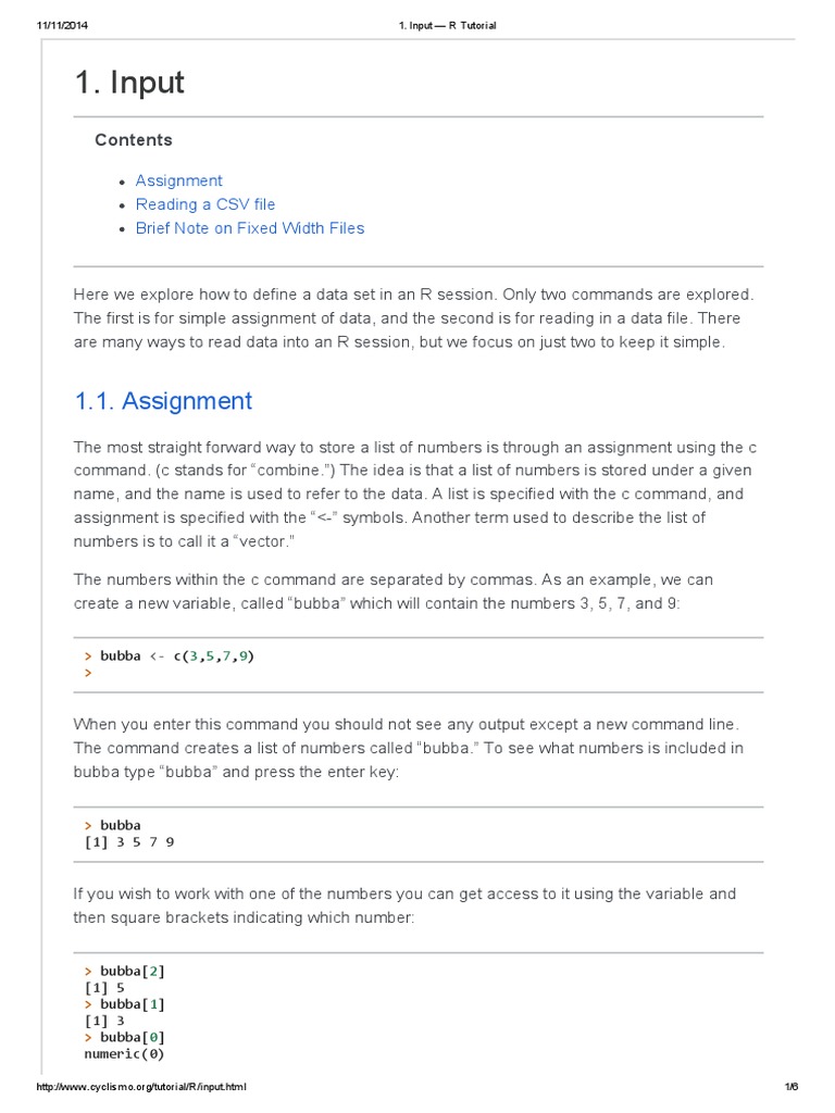 Input: 1.1. Assignment | PDF | Comma Separated Values | Computer Data