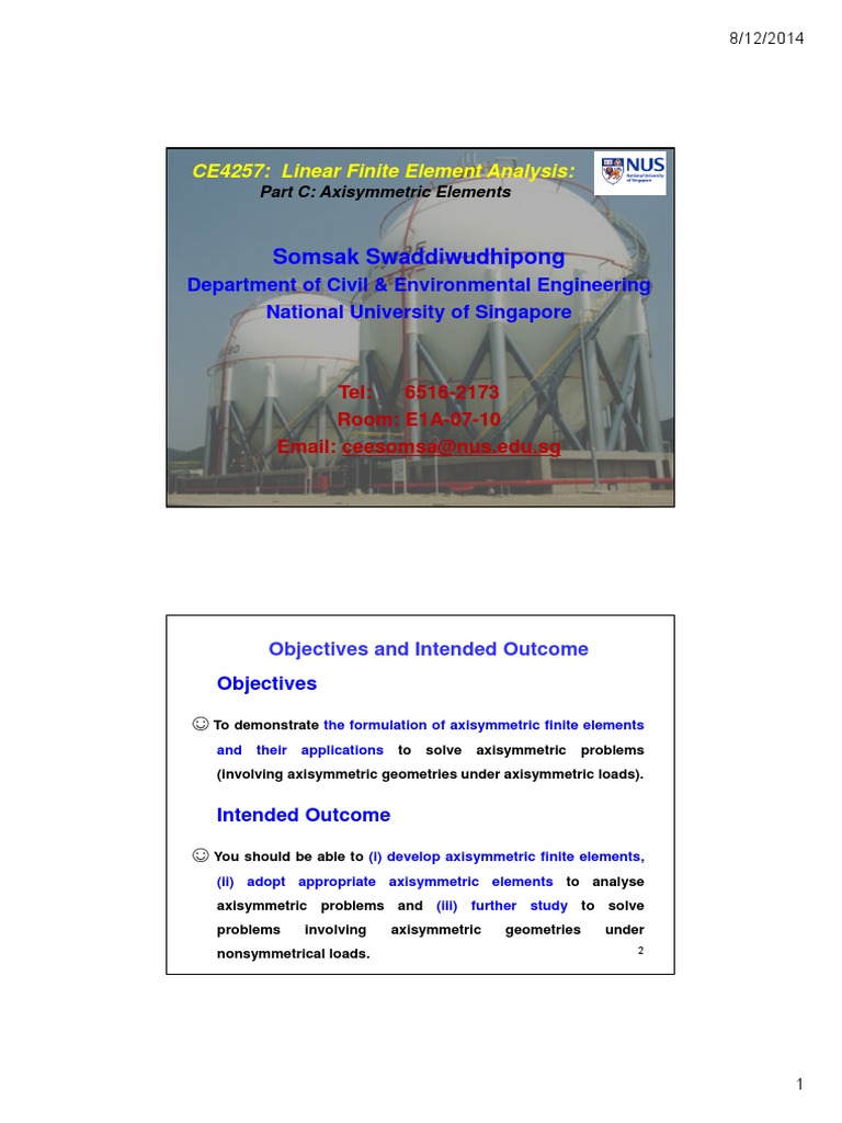 07 Axisymmetric Finite Element Modeling | PDF | Finite Element Method ...