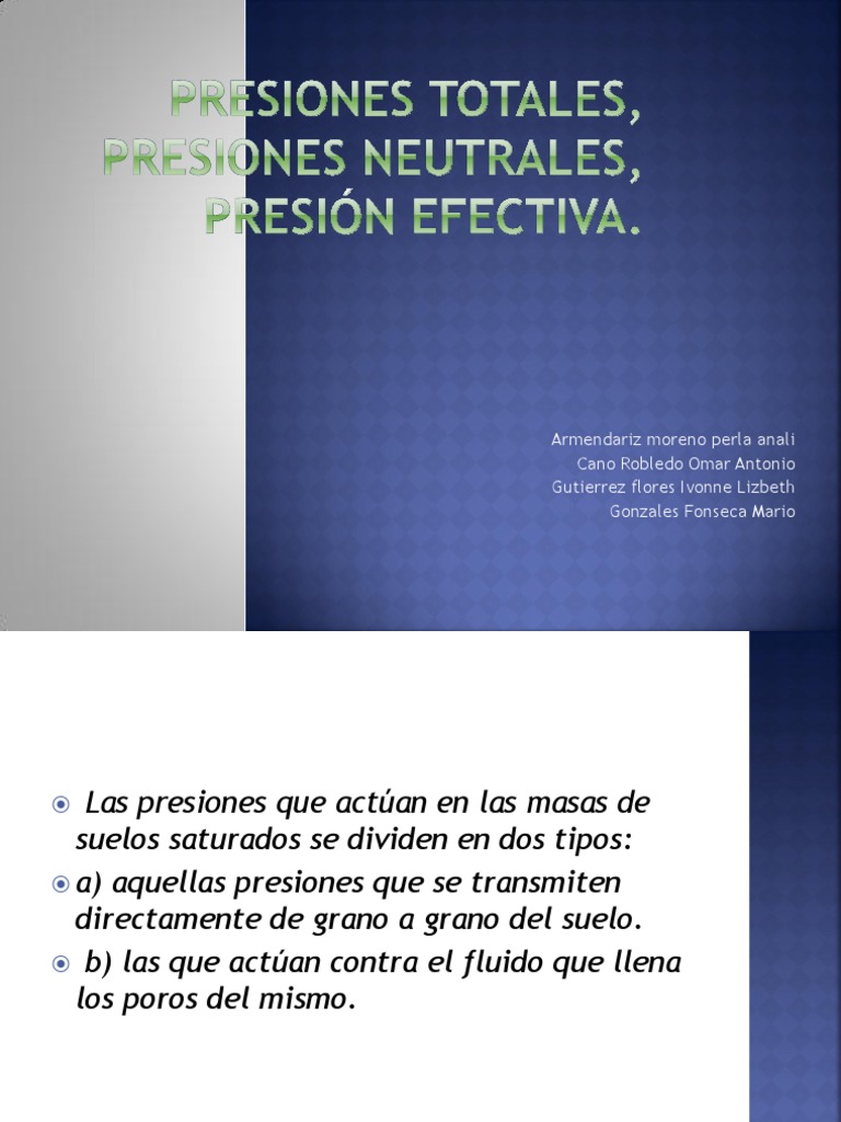 Presión Efectiva y Total en Suelos | PDF | Presión | Agua