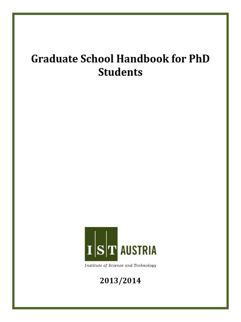 Graduate School Handbook Guide | PDF | Thesis | Graduate School