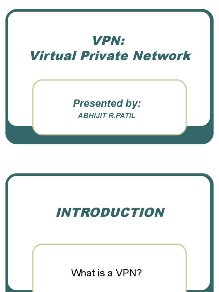 VPN: Virtual Private Network | PDF | Virtual Private Network | Computer ...
