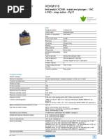 XCKJ167 Limit Switch Data Sheet | PDF | Technology & Engineering