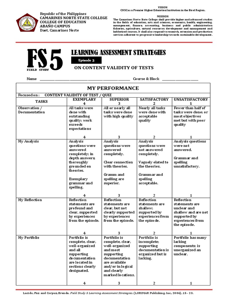 FS 5 Episode 3 | PDF | Educational Assessment | Sustainable Development