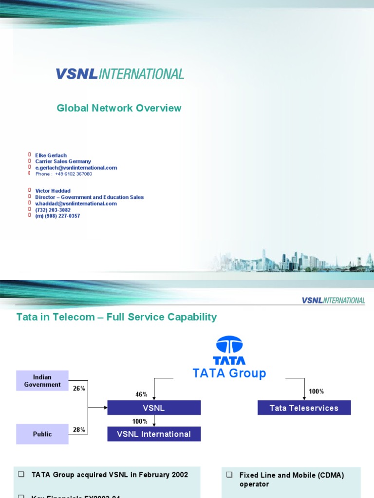 VSNL Network Overview Sept05 | PDF | Computing | Network Architecture