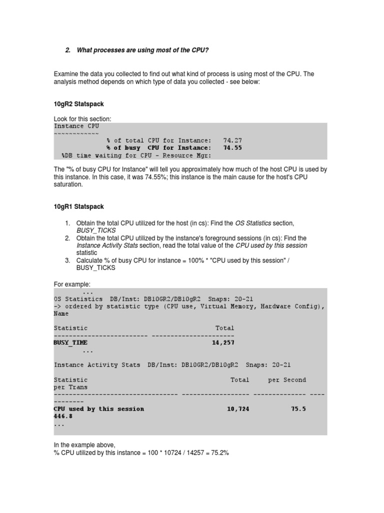 What Processes Are Using Most of The CPU | PDF