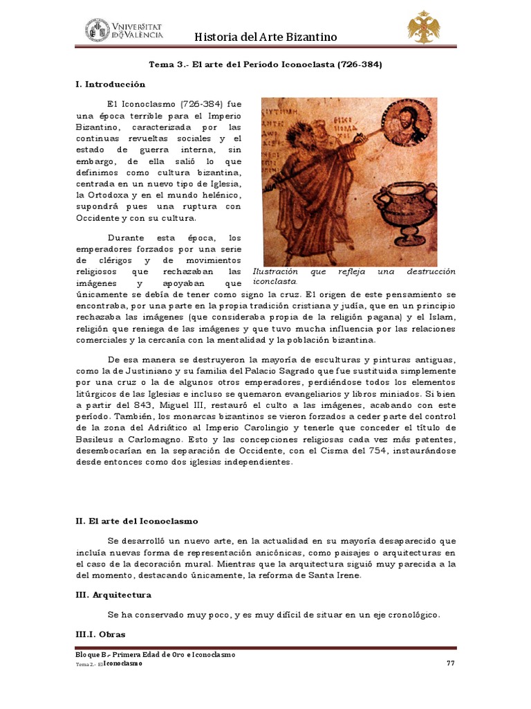Iconoclasmo en el Arte Bizantino | PDF | imperio Bizantino | Religión y ...
