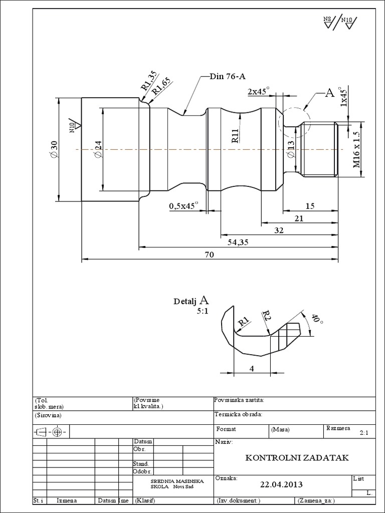 Freistich Din 76 Form A | DIN 76-1 – RMDVM